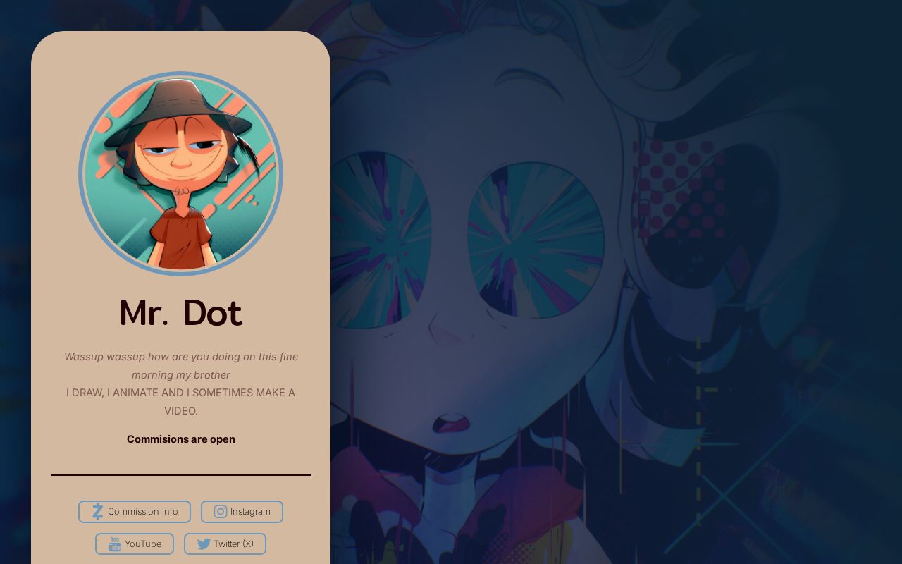 Mr. Dot info card